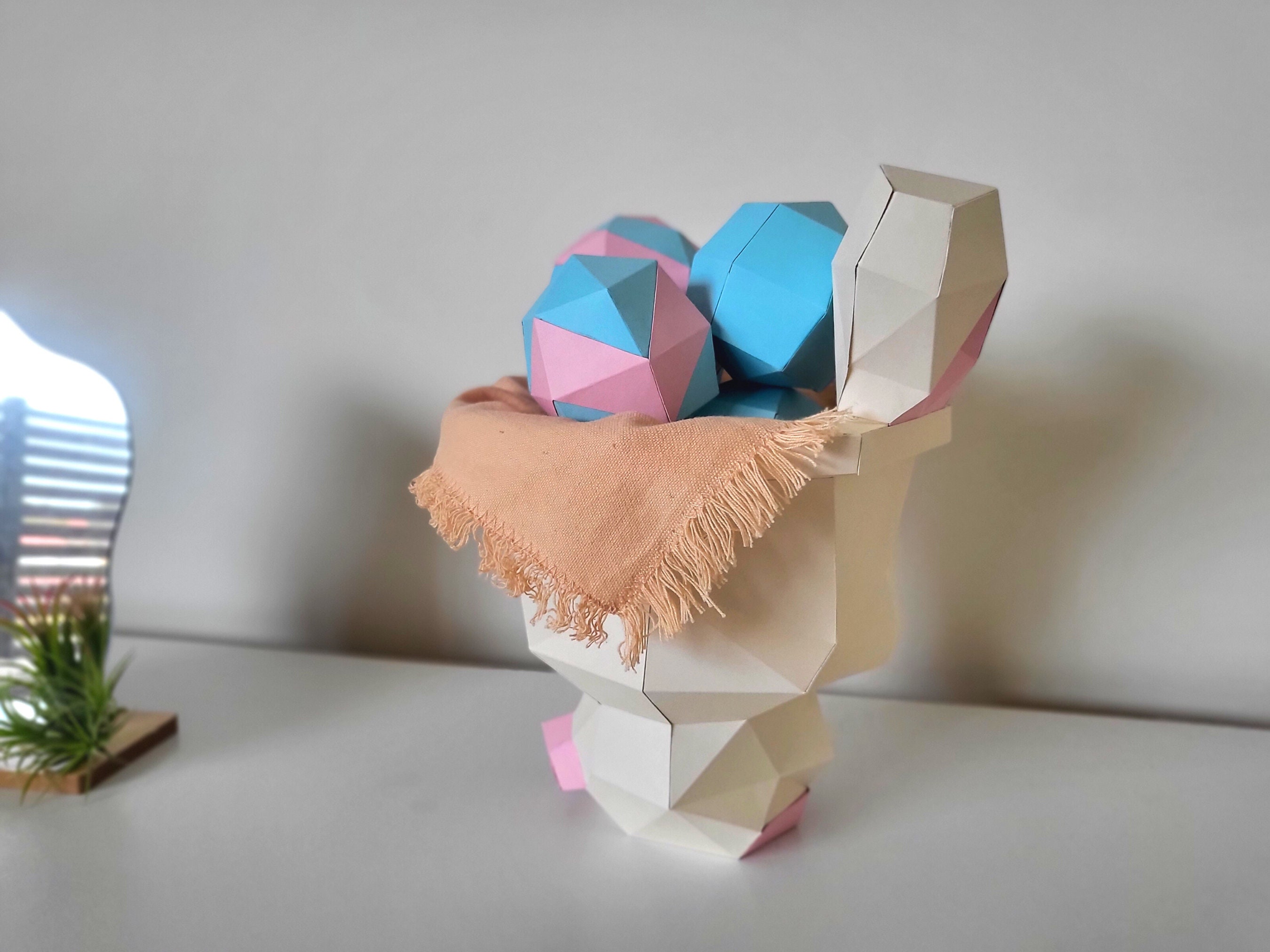 DIY Easter Egg Trio Papercraft Template, Create Your Own Easter Egg ...