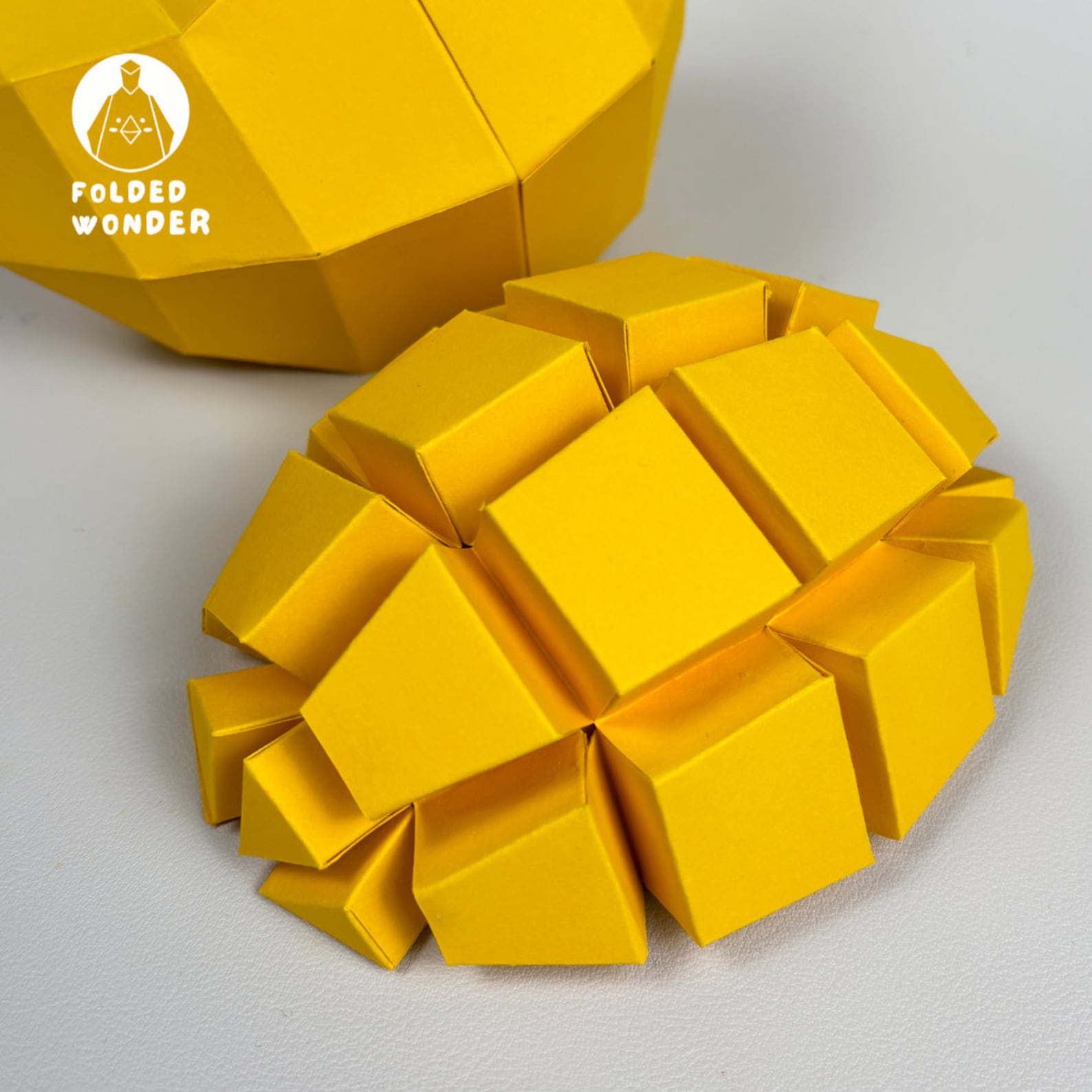 Adorable 3D Mango Set, Papercraft Template, DIY Fruit Origami, Digital ...