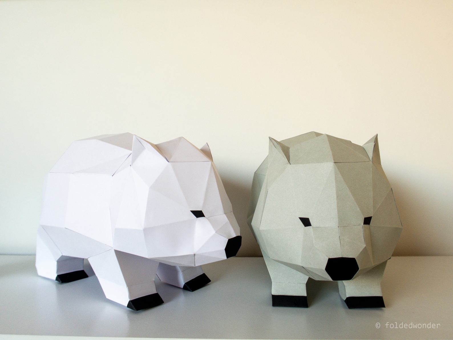 Cute Wombat and Cube Poop Papercraft Template, DIY Australian Animal ...