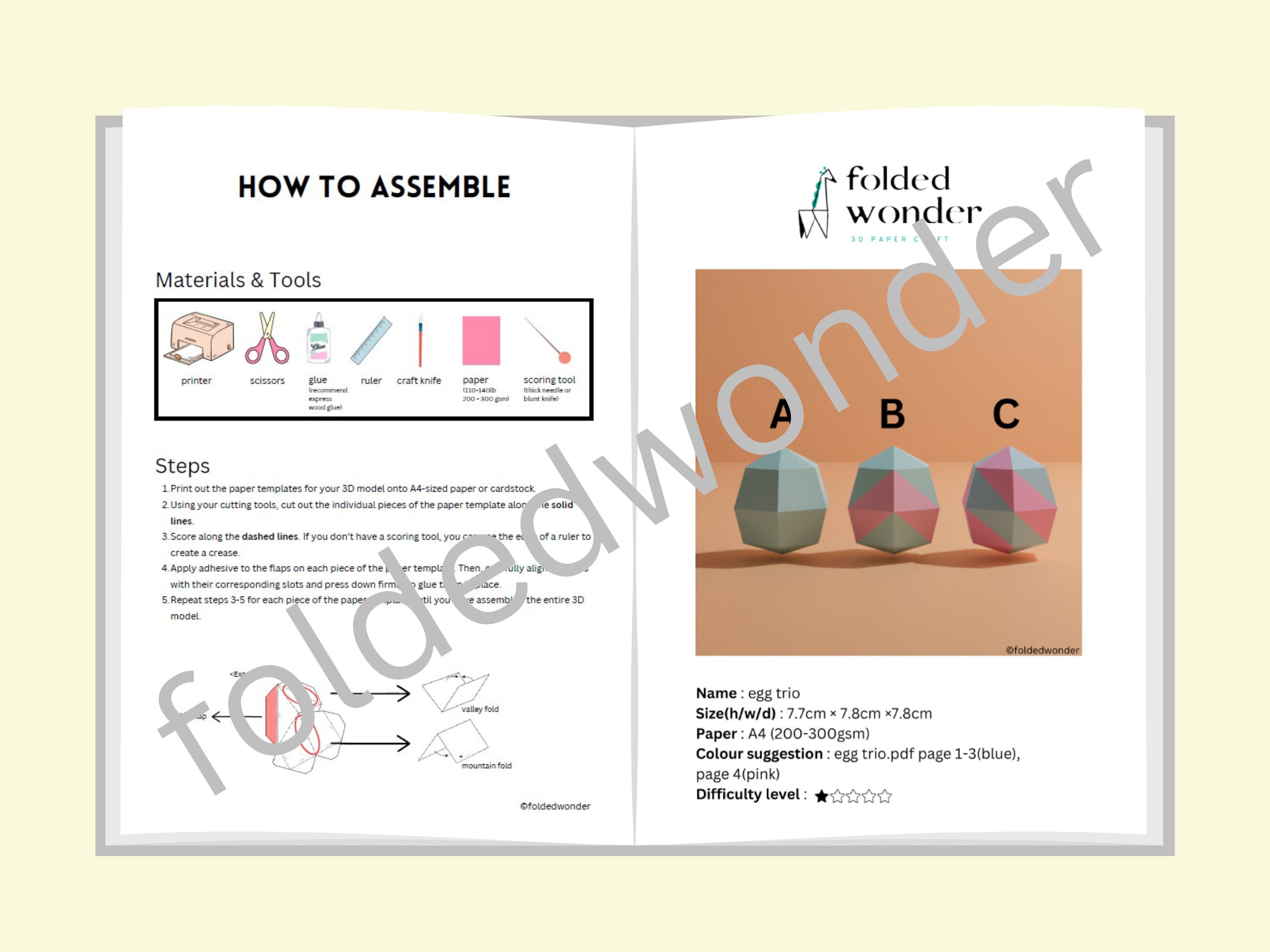 DIY Easter Egg Trio Papercraft Template, Create Your Own Easter Egg ...
