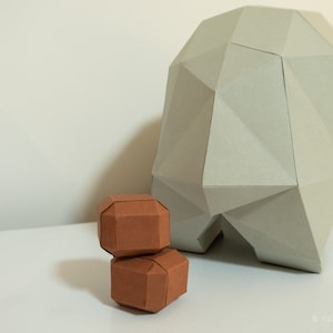 Cute Wombat and Cube Poop Papercraft Template, DIY Australian Animal ...