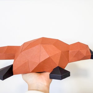 Platypus 3d Model Papercraft Template, Cute Australian Animal Origami ...