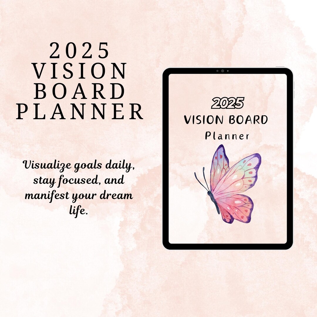 Vision Board Planner 2025 Goal Setting & Manifestation Journal Digital ...