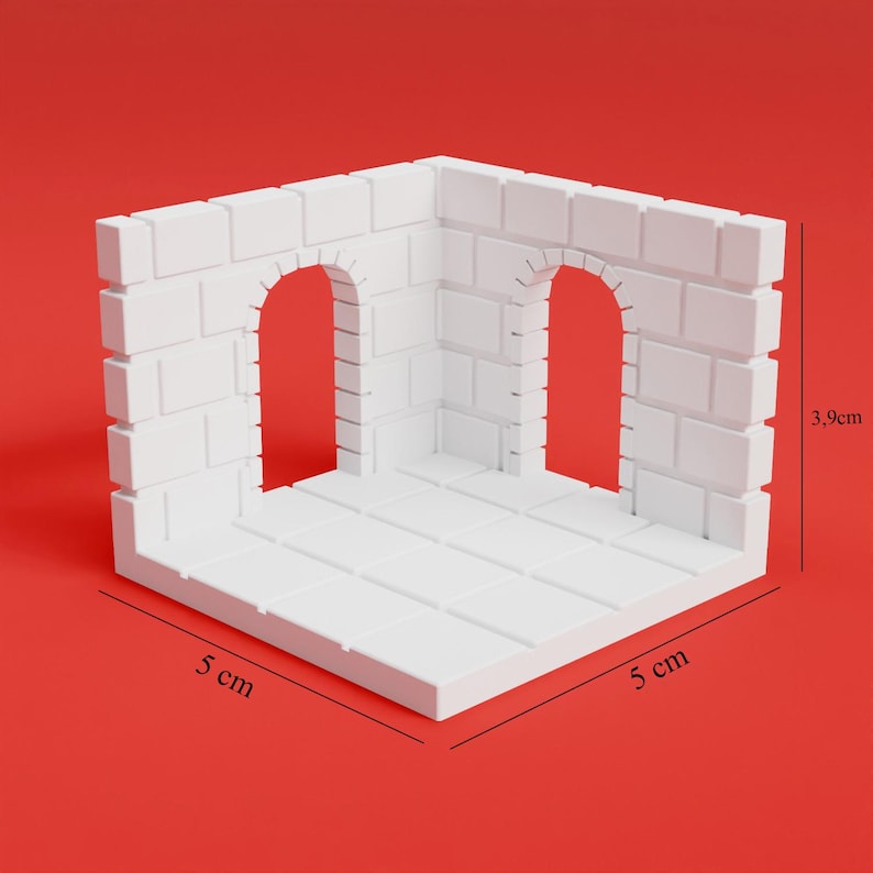 3D STL Files for Print | Dungeon Tiles Set With Walls & Arcs (14 Pieces ...