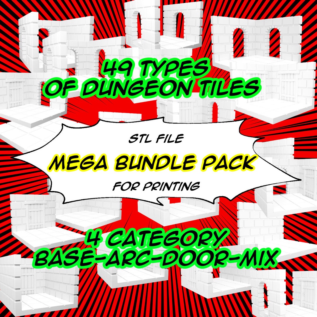 Stl File for Print, Rpg Dungeon Modular Map Tiles, Game Accessories - Etsy