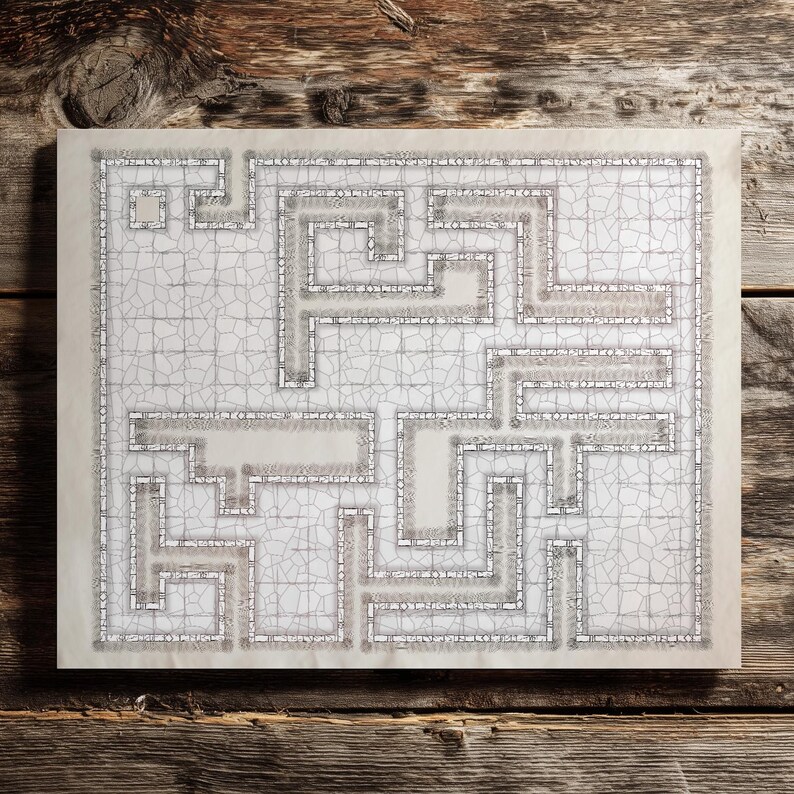 Printable Blank Dungeon Map Pack – Black & White - Etsy