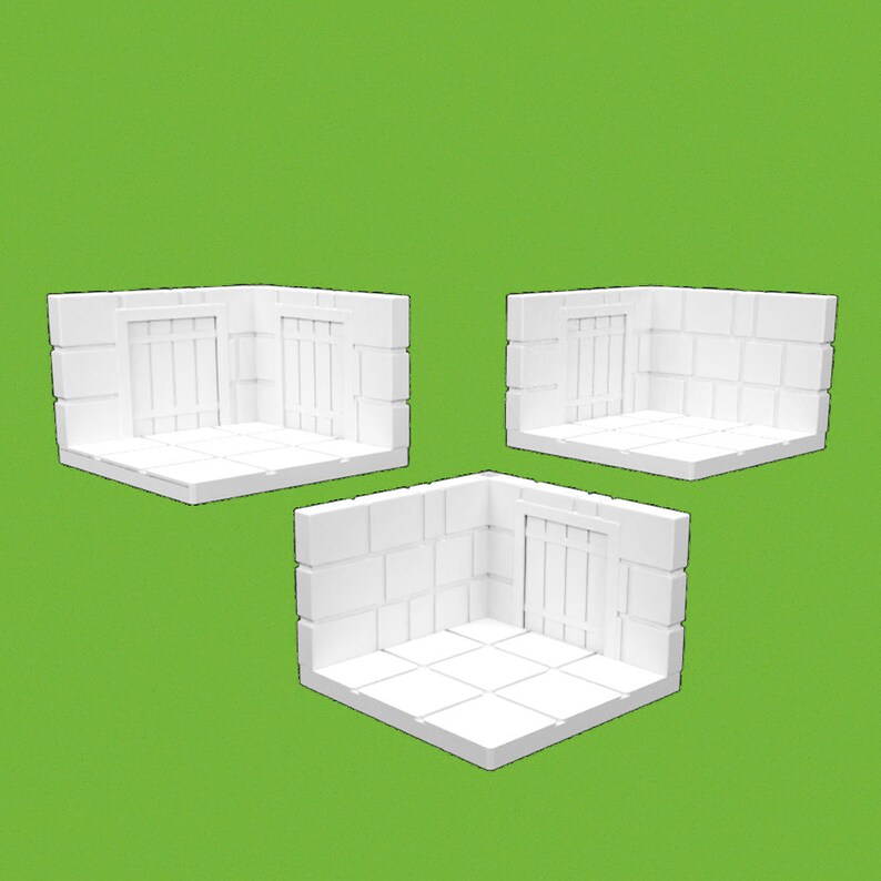 3d Model Stl File, Dungeon Tiles, Wall and Door, Fantasy Rpg ...