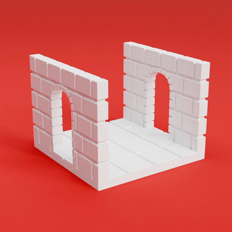 3D STL Files for Print | Dungeon Tiles Set With Walls & Arcs (14 Pieces ...