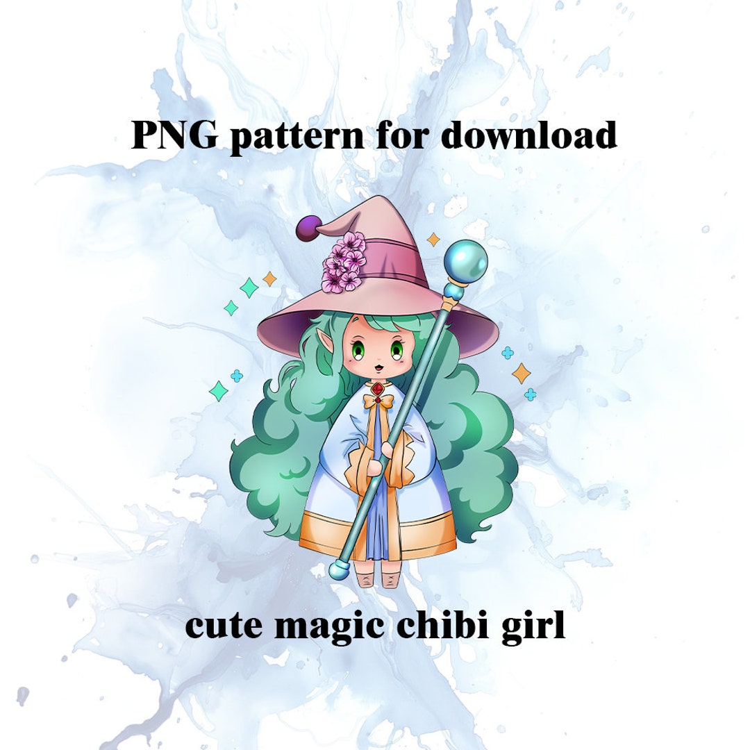 Adorable Magical Fantasy Chibi Girl Rpg Png for Download - Etsy