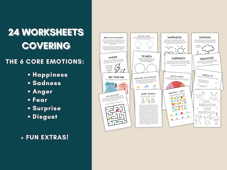 Exploring Emotions Workbook for Kids, Social Emotional Learning ...