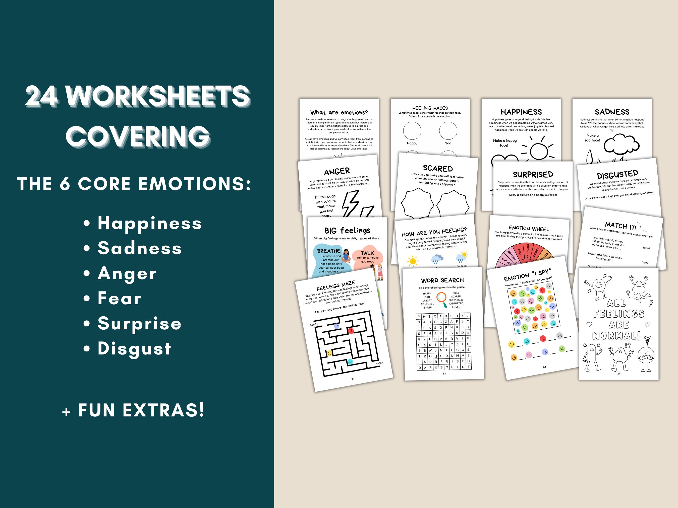 Exploring Emotions Workbook for Kids, Social Emotional Learning ...