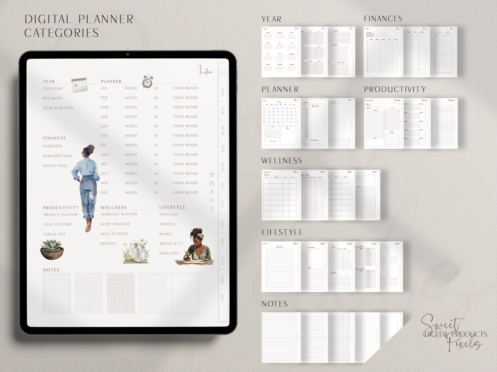 Black Girl Life Planner 2024 Planner Black Girl Planner Digital Planner ...