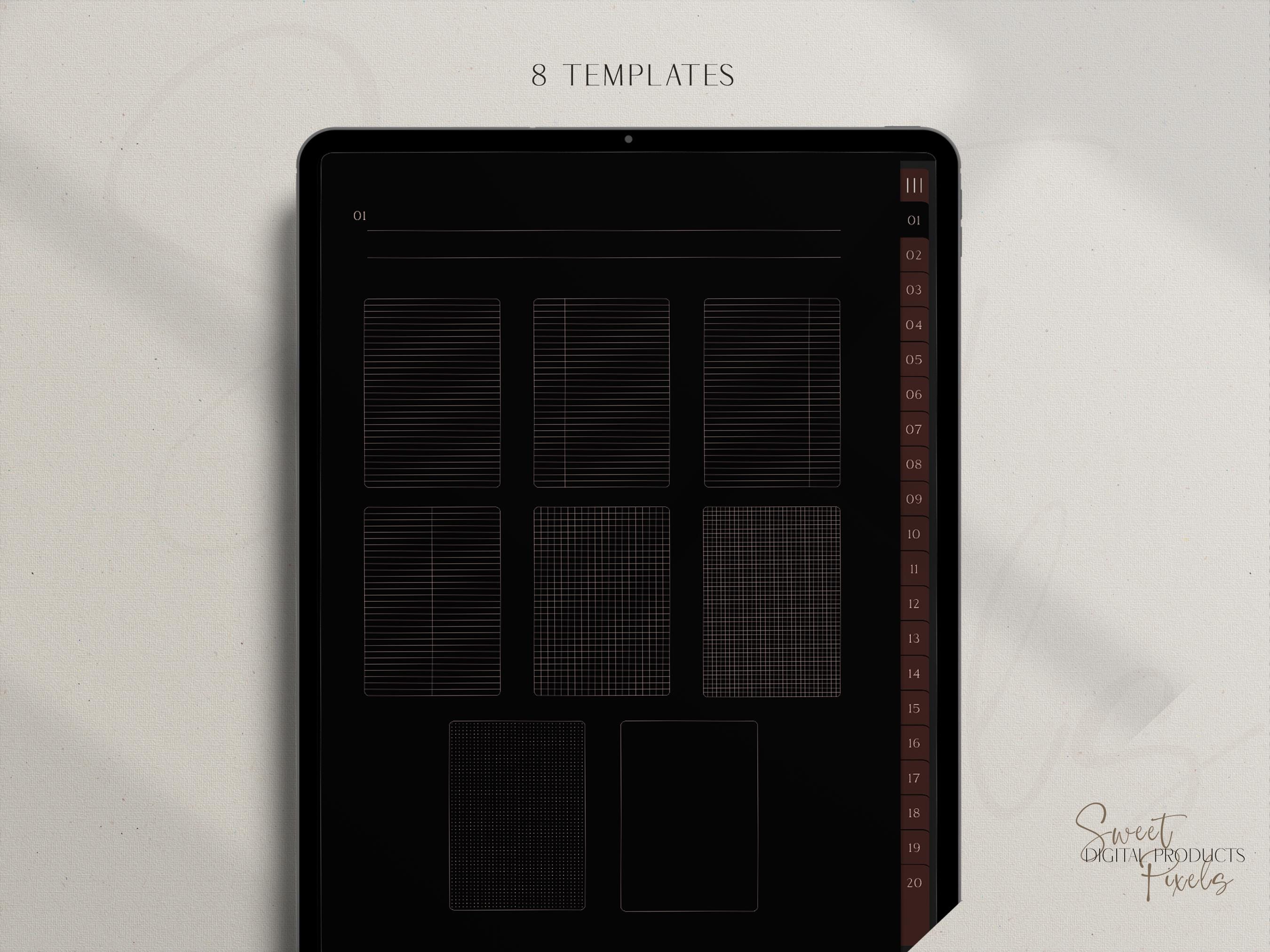 Dark Mode Fall Notebook, Dark Mode Autumn, Digital Notebook ...