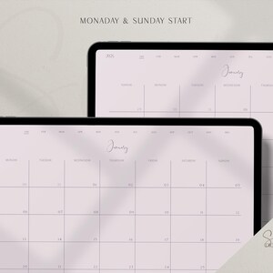 2025 Digital Calendar Planner Vintage Rose, Pink Monthly Calendar ...