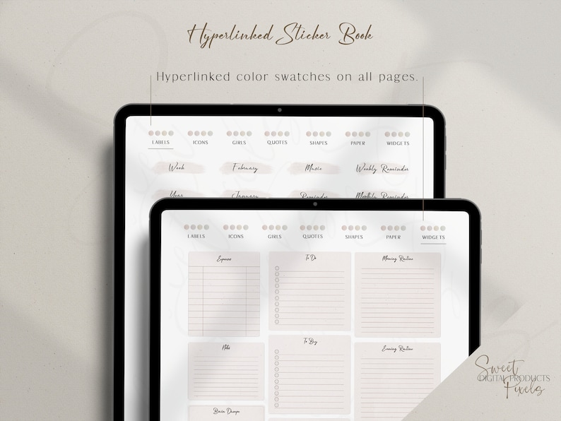 Digital Planner Stickers, Goodnotes iPad Stickers (PNG Files) - Etsy