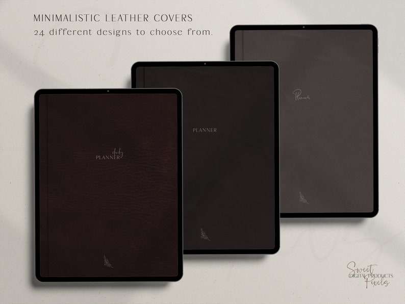 Undated Dark Mode Digital Planner, Dark Mode Goodnotes Planner, PDF ...