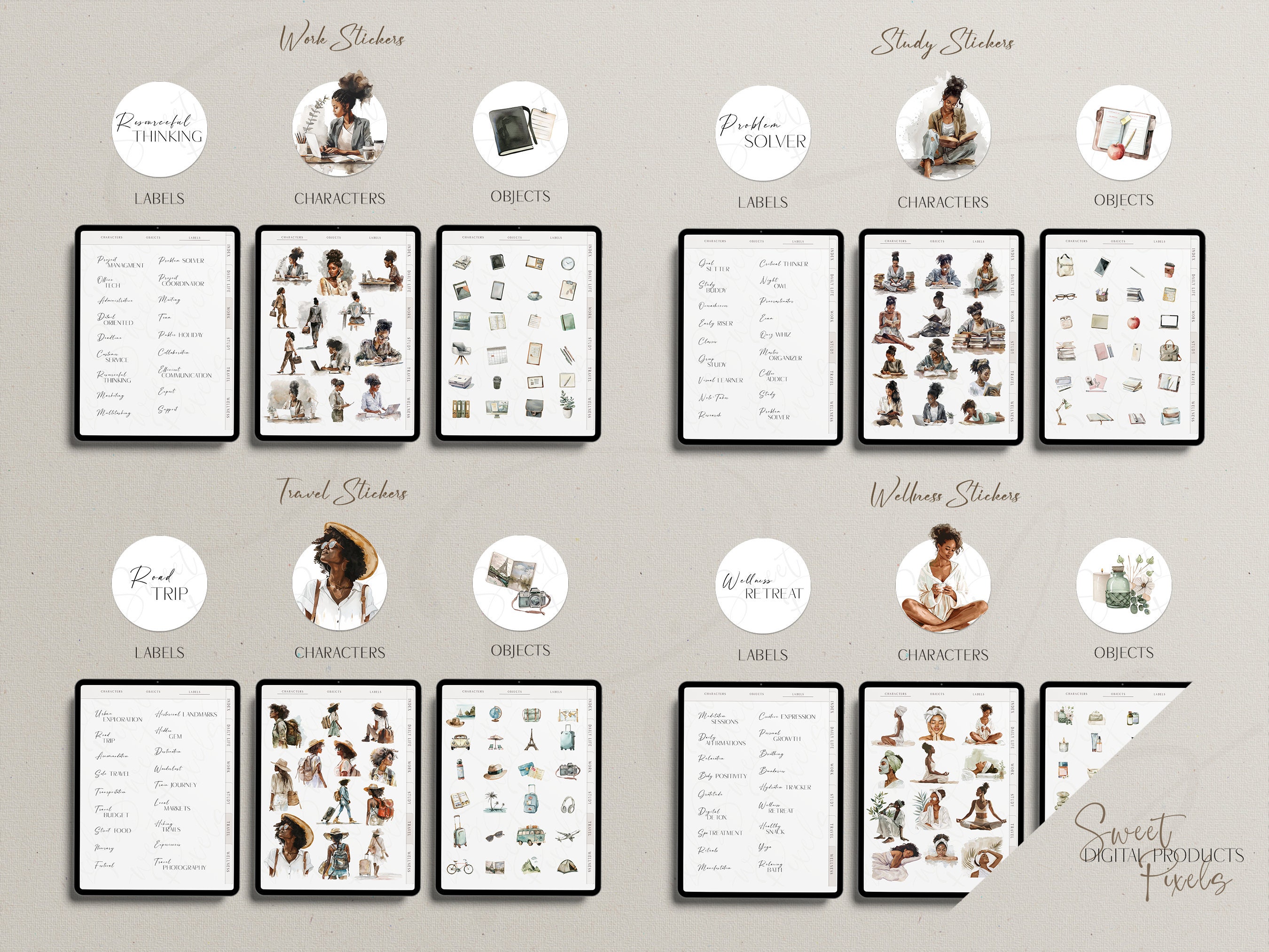 Black Girl Life Planner 2024 Planner Black Girl Planner Digital Planner ...