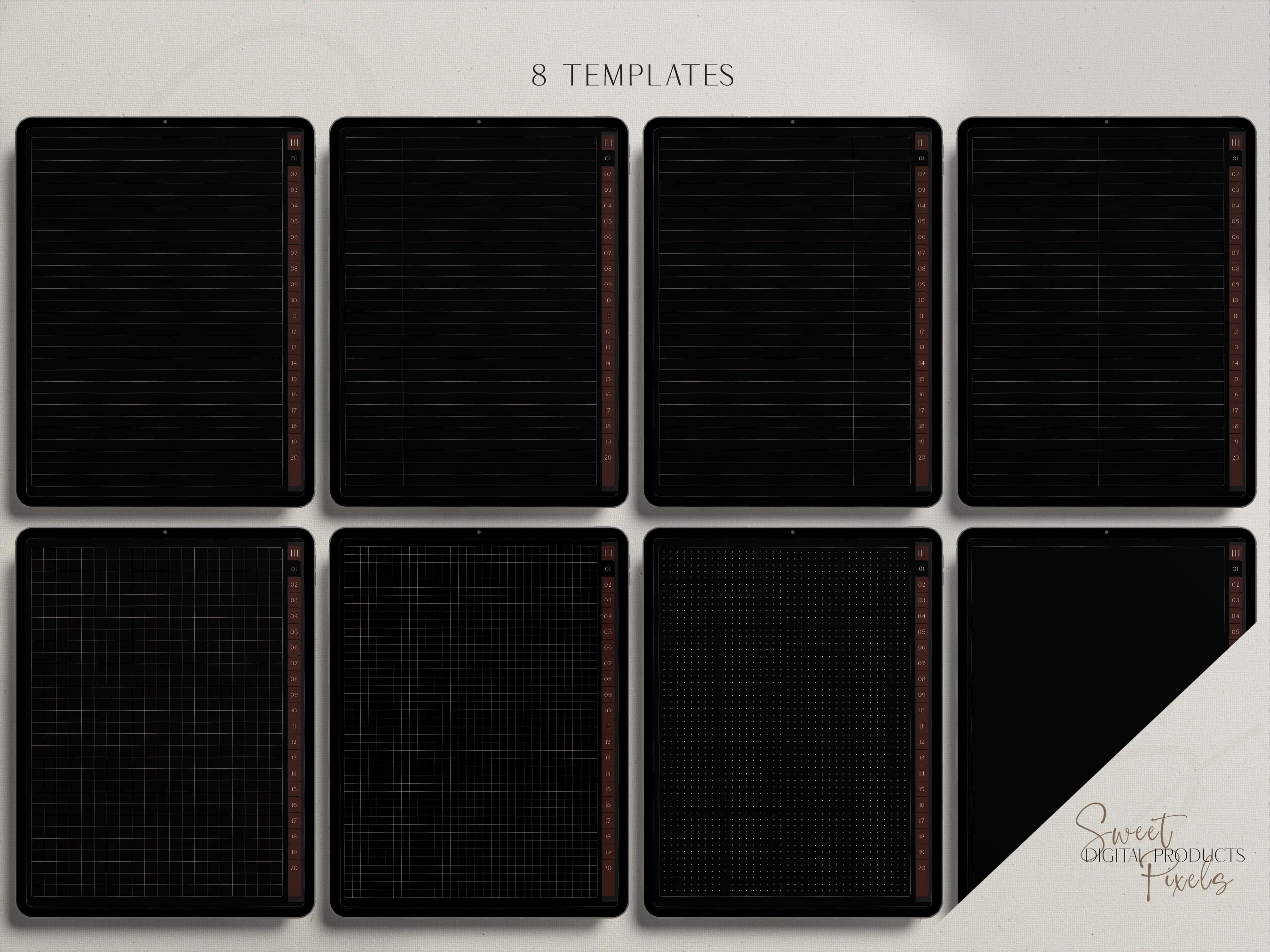 Dark Mode Fall Notebook, Dark Mode Autumn, Digital Notebook ...