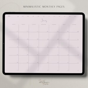 2025 Digital Calendar Planner Vintage Rose, Pink Monthly Calendar ...