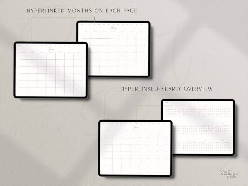 2024 & 2025 Calendar Planner That Girl Aesthetic Stickers Bundle Daily ...