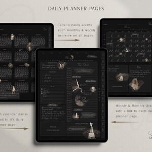 Dark Mode Digital Planner Bundle Dark Mode Planner Sticker Goodnotes ...