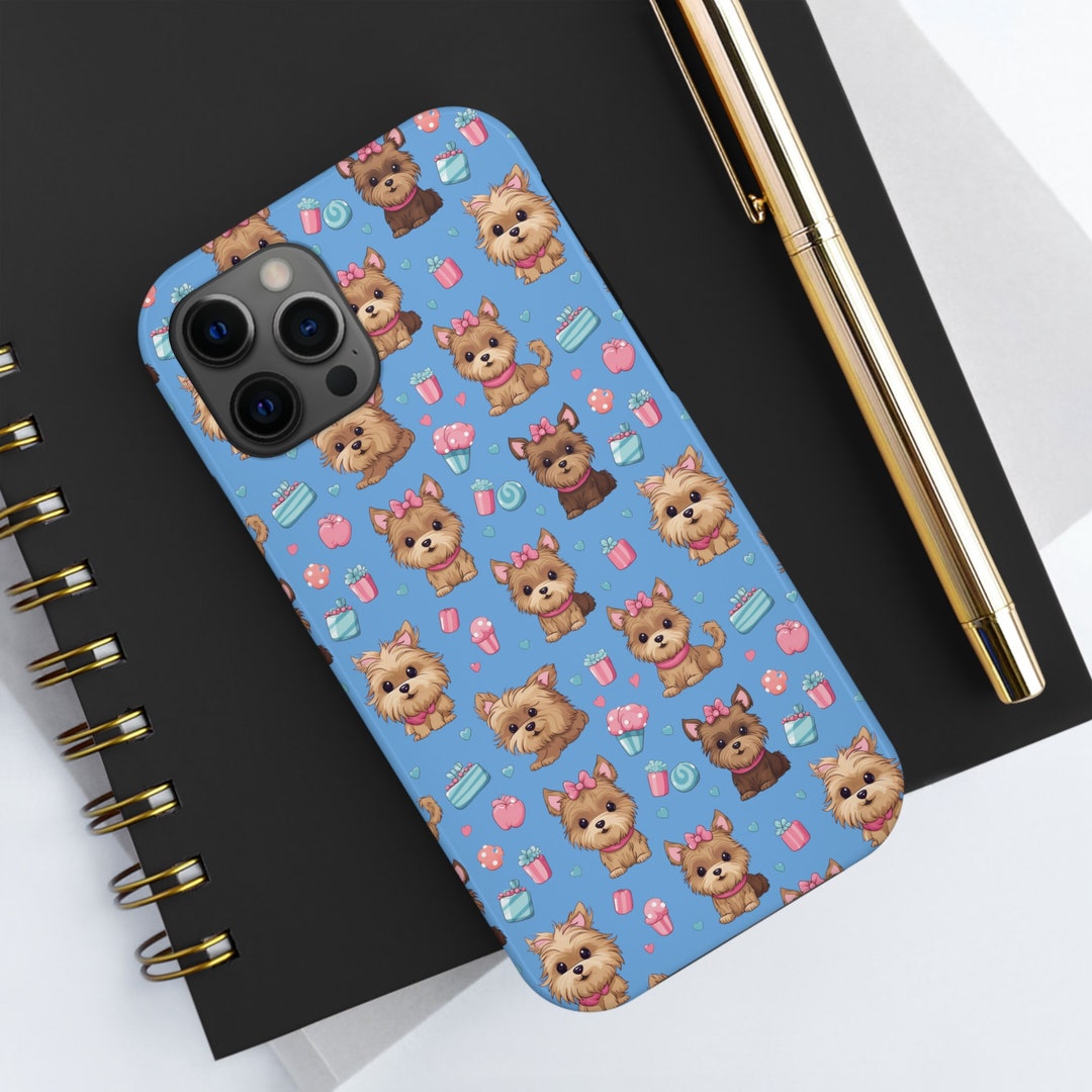 Yorkie Phone Case - Blue iPhone Snap-on Sleeve Cover Shell ...