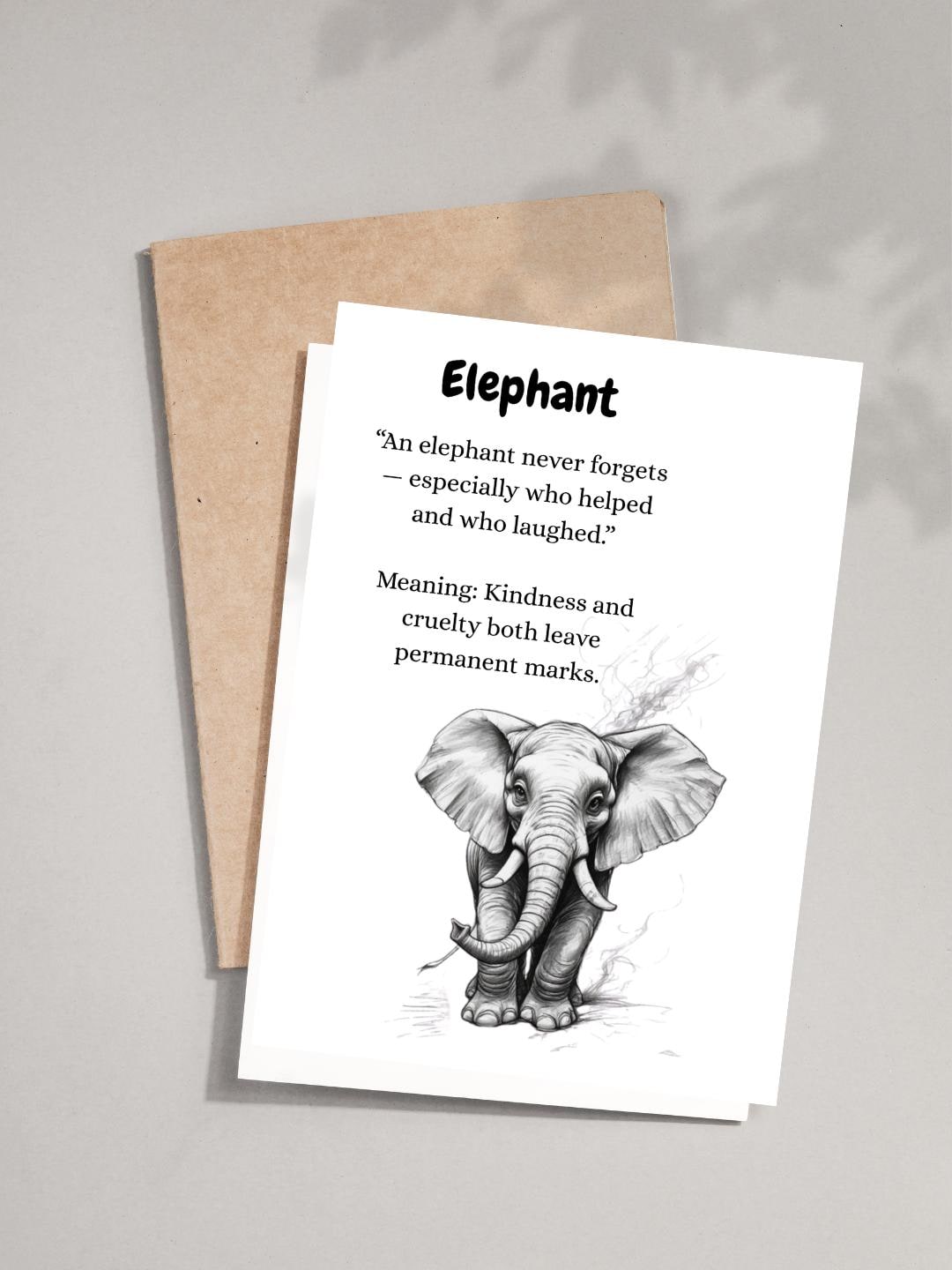 An Elephant Never Forgets, Wall Art Quote - Etsy
