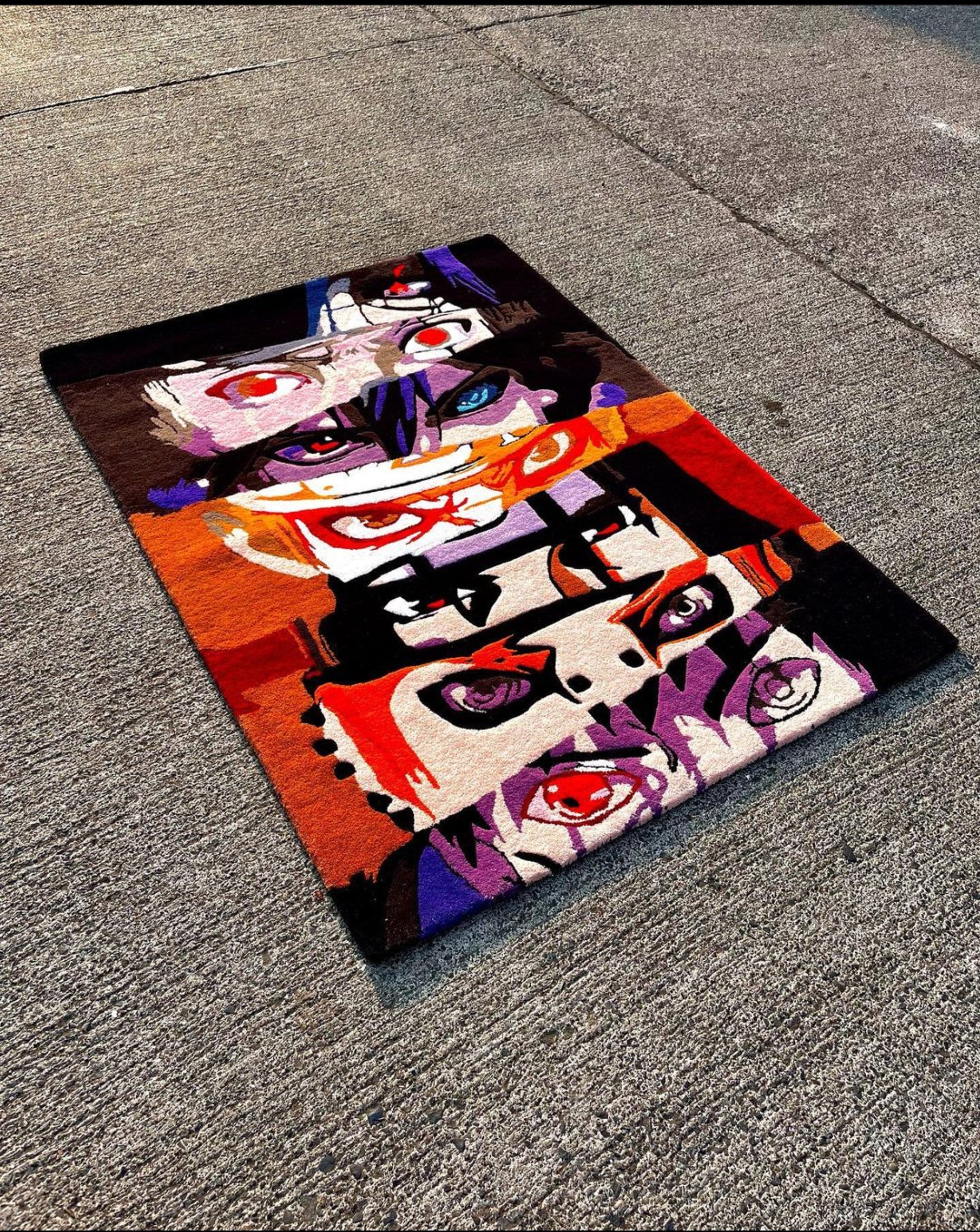 Naruto Custom Tufted Rugs, Designer Rugs, Anime Rug, Customized Shape ...