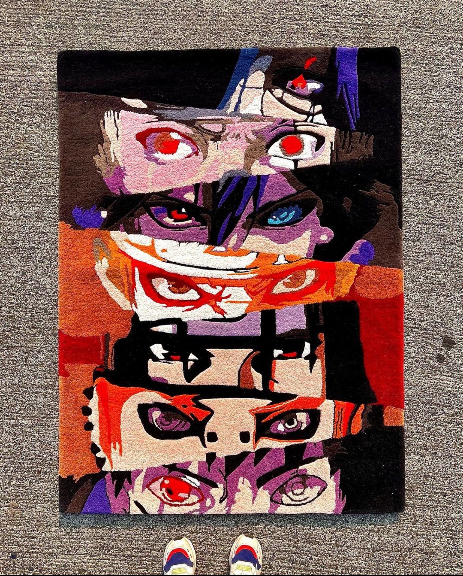 Naruto Custom Tufted Rugs, Designer Rugs, Anime Rug, Customized Shape ...