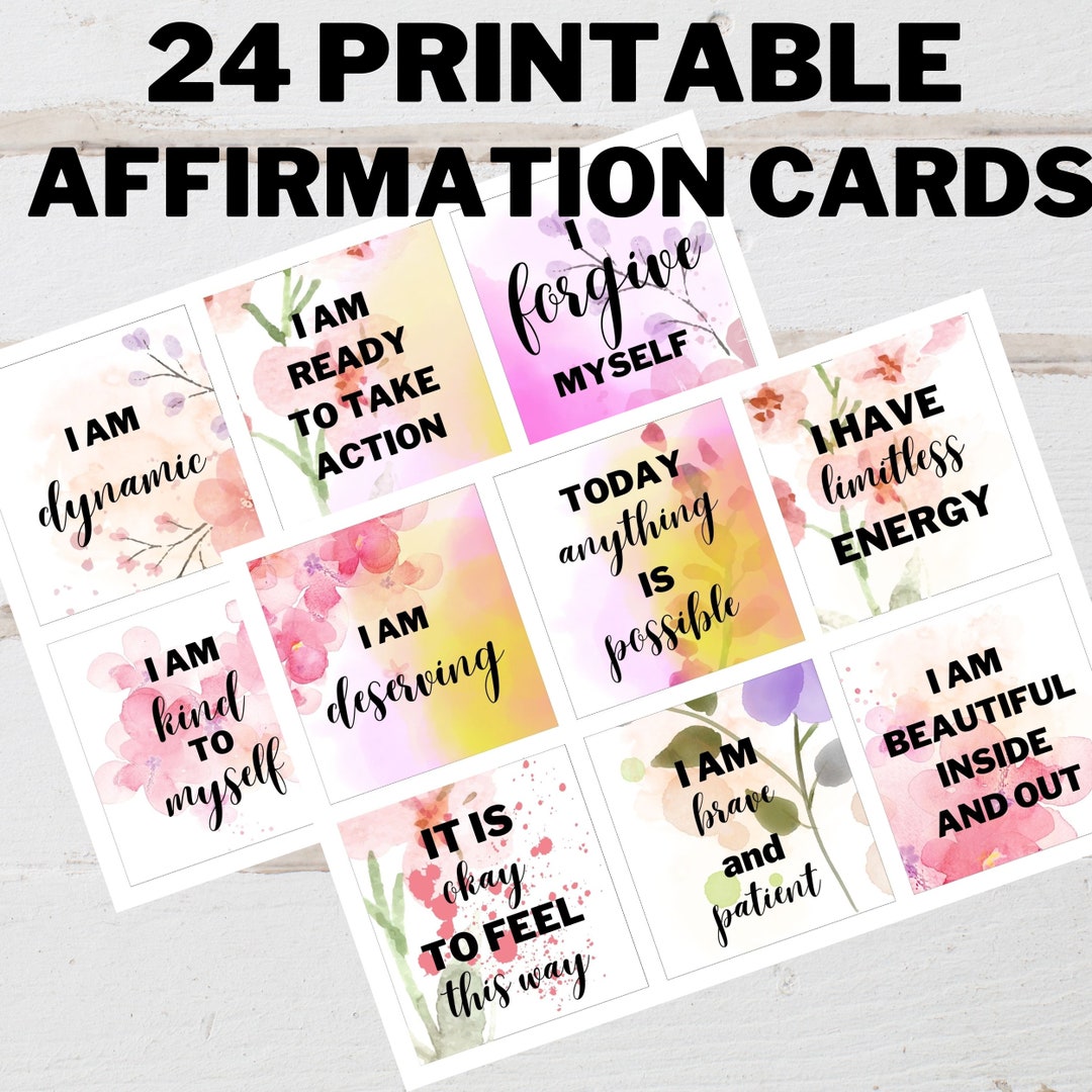 Daily Affirmation Cards , Buy Printable Bright Affirmation Cards ...
