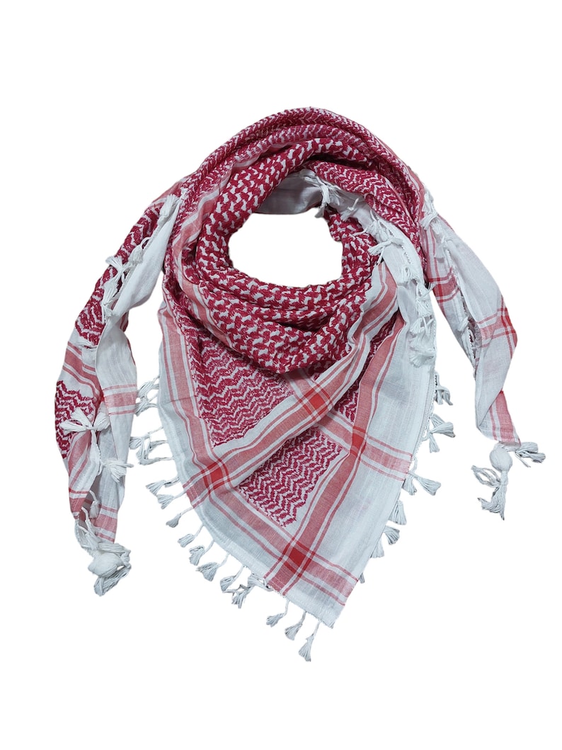 Dark Red Keffiyeh Palestine Scarf, the Original Keffiyeh Made in ...