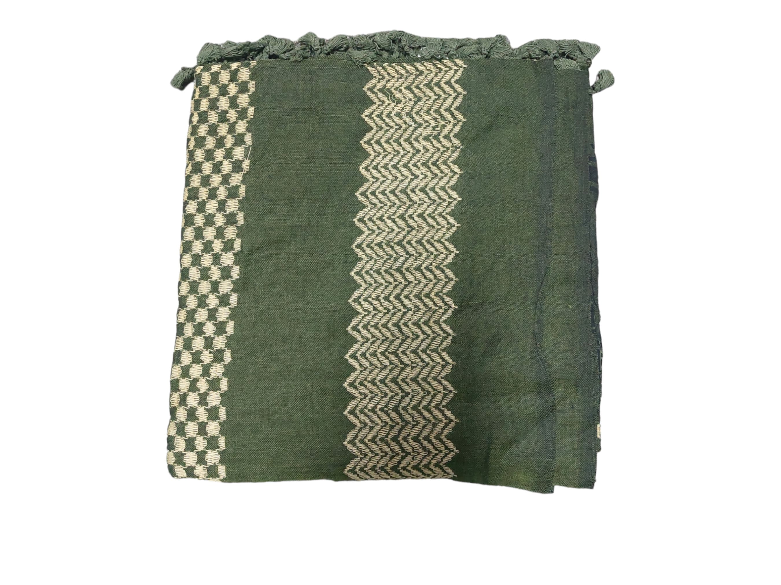Shemagh Keffiyeh Army Green With Yellow Arab Scarf Original Made in ...
