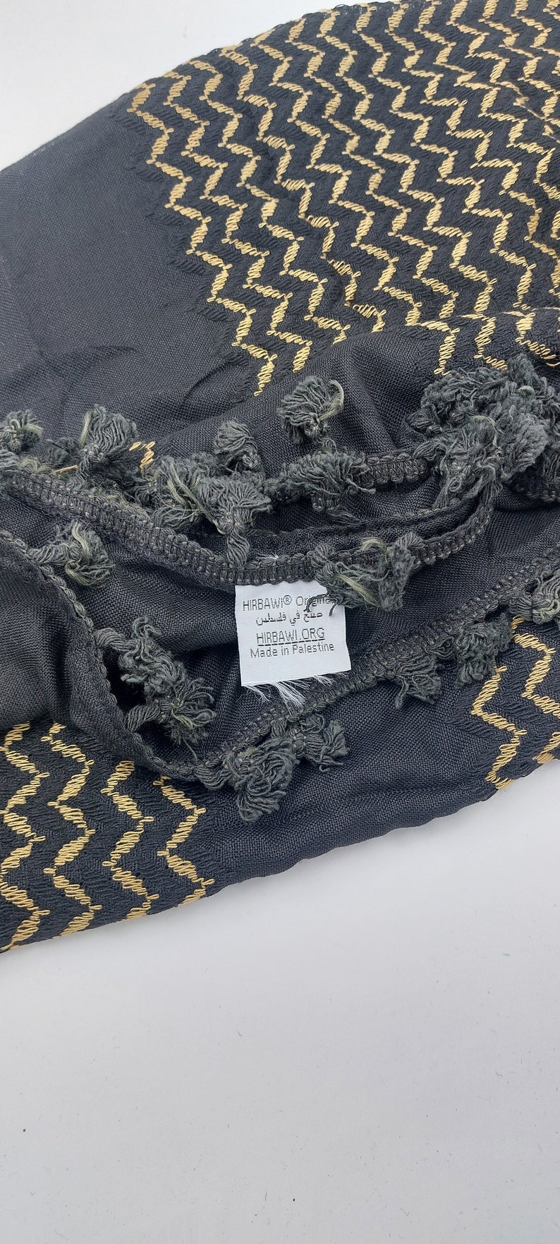 Shemagh Keffiyeh Arab Scarf Palestine Multi-colors Yellow on Black ...