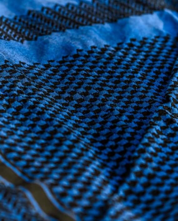 Shemagh Keffiyeh Arab Scarf Palestine Multi-colors Blue on Black ...