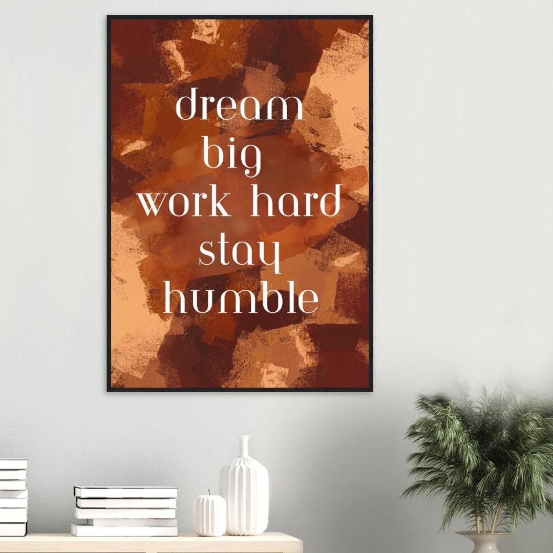 Dream Big, Motivational and Inspirational, Framed Matte Paper Wooden ...