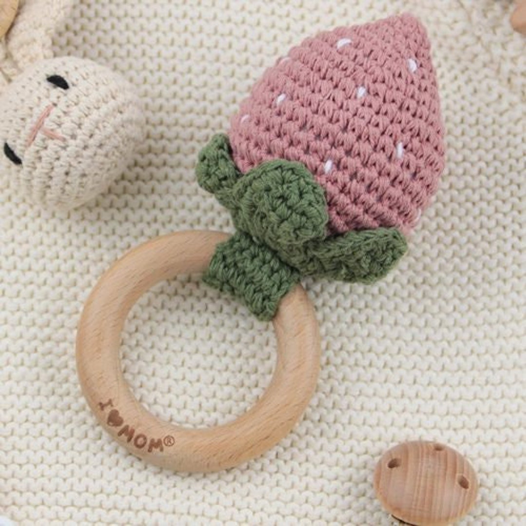 Crochet Plant Rattle, Birth Baby Gift, Baby Rattle, Crochet Rattles ...