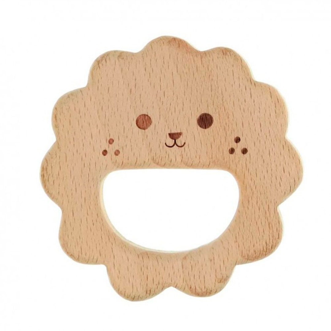 Wooden Animal Teether,beech Wood Teether,baby Teething,wooden Shape ...
