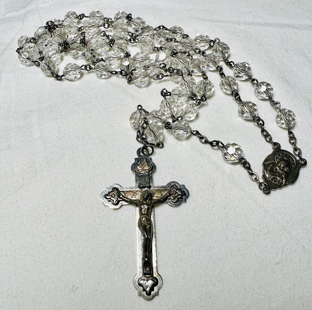 Vintage Crystal Rosary Made in Italy - Etsy