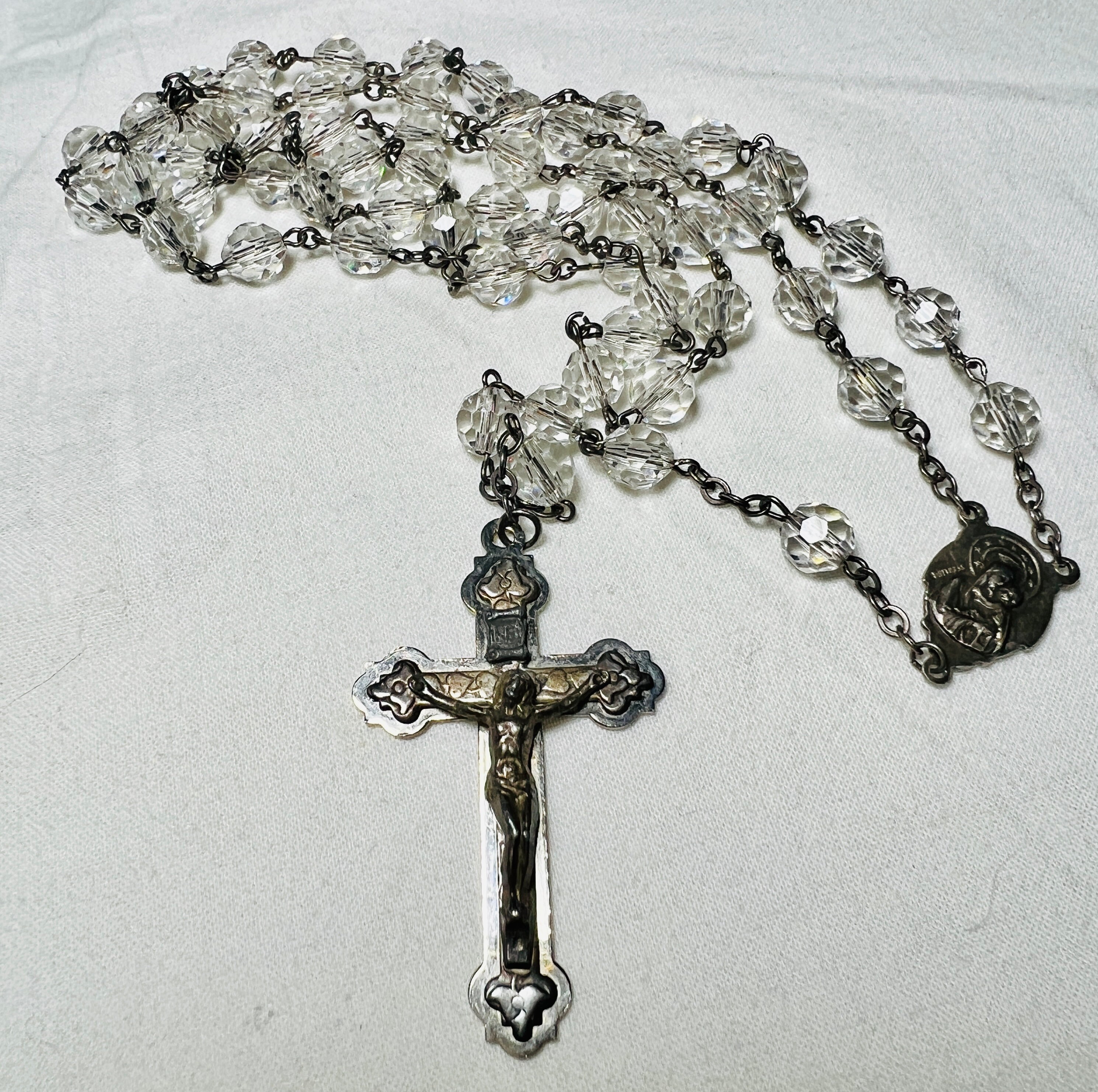 Vintage Crystal Rosary Made in Italy - Etsy