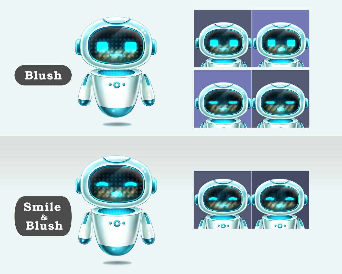 Robot Pngtuber Avatar: Premade Streaming Asset (digital Download) - Etsy