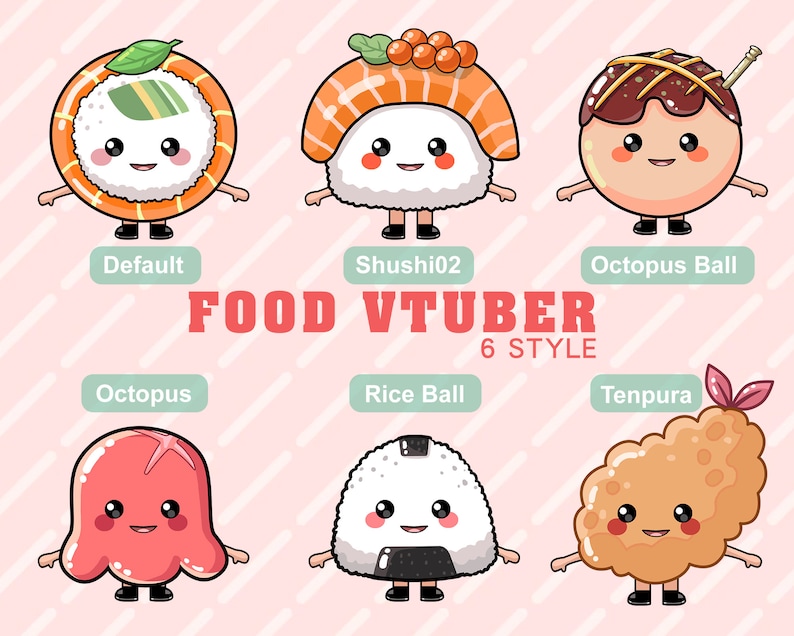 JP Food Vtuber Model - Fully Rigged! - Etsy