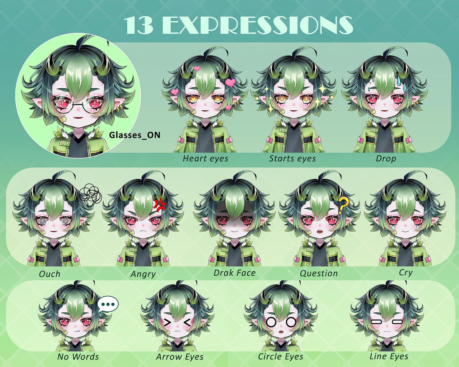 Live2d Chibi Dragon Boy Model: Fully Rigged Avatar - Etsy