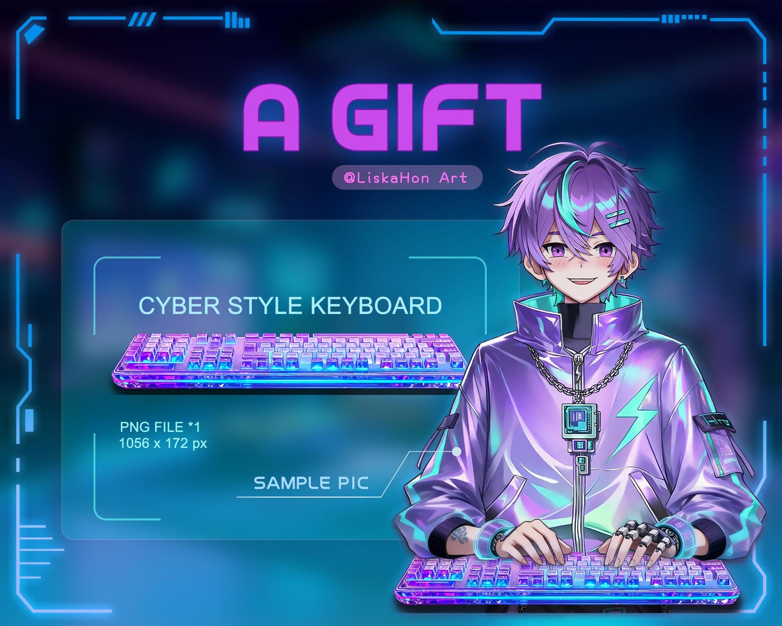 Live2d Avatar Cyber Boy Full Body Model: Fully Rigged Avatar - Etsy