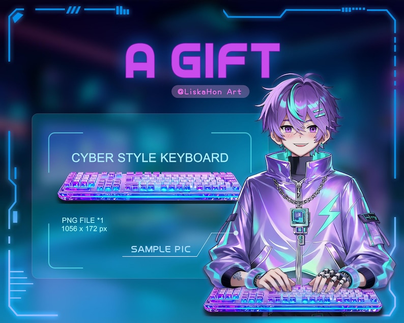 Live2d Avatar Cyber Boy Full Body Model: Fully Rigged Avatar - Etsy