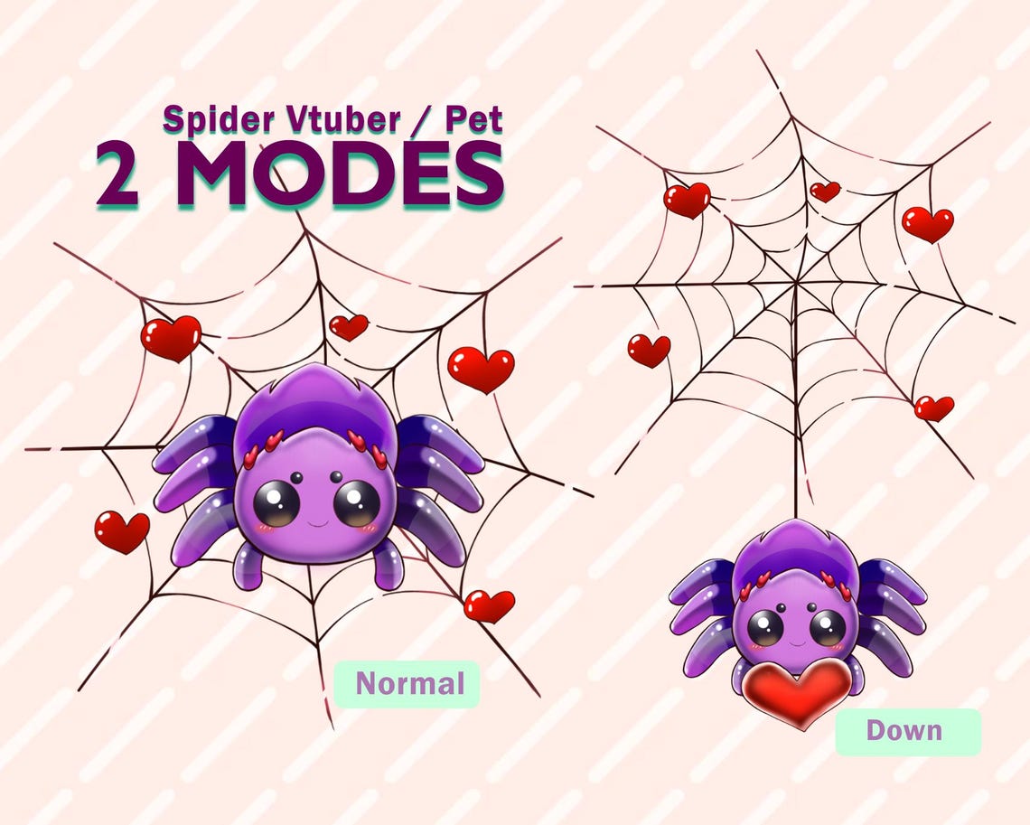 Customizable Spider Vtuber: Fully Rigged Pet Avatar (vtuber Studio) - Etsy