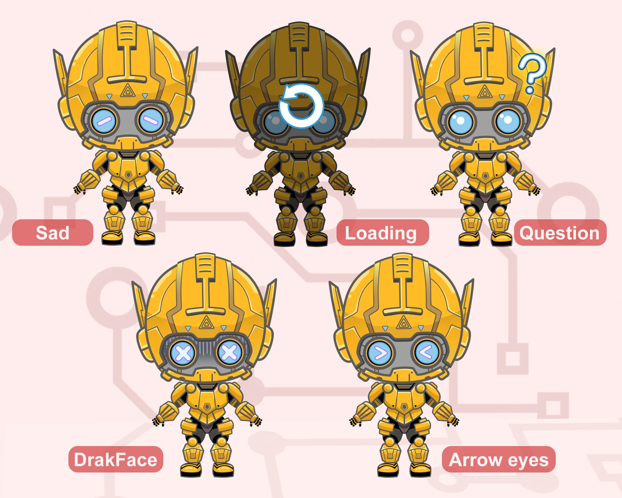 Robot Vtuber style B - Etsy