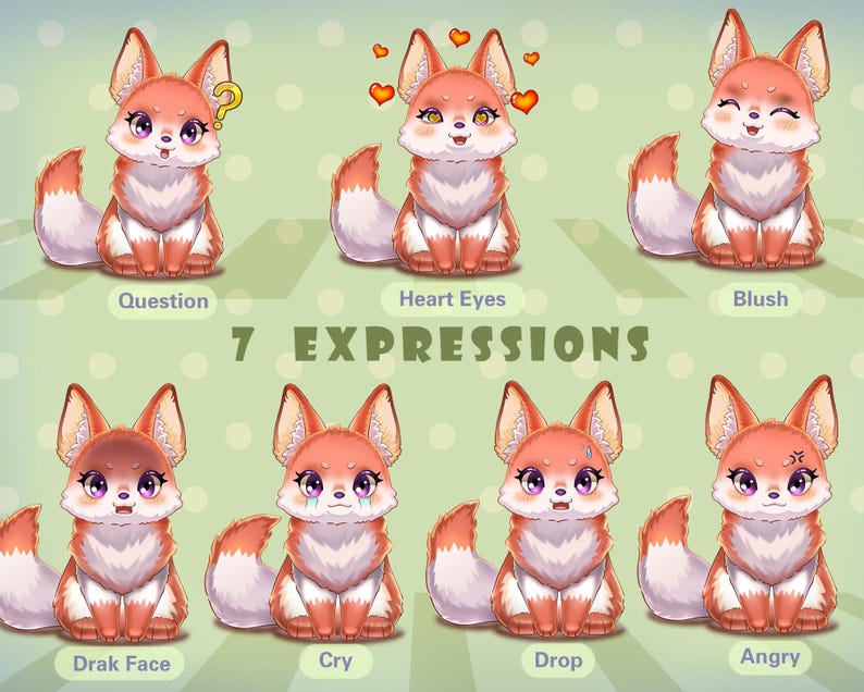 FOX Vtuber -fully Rigged! (style A) - Etsy
