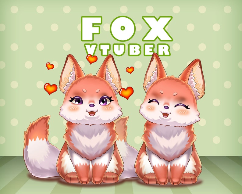 FOX Vtuber fully Rigged style A - Etsy