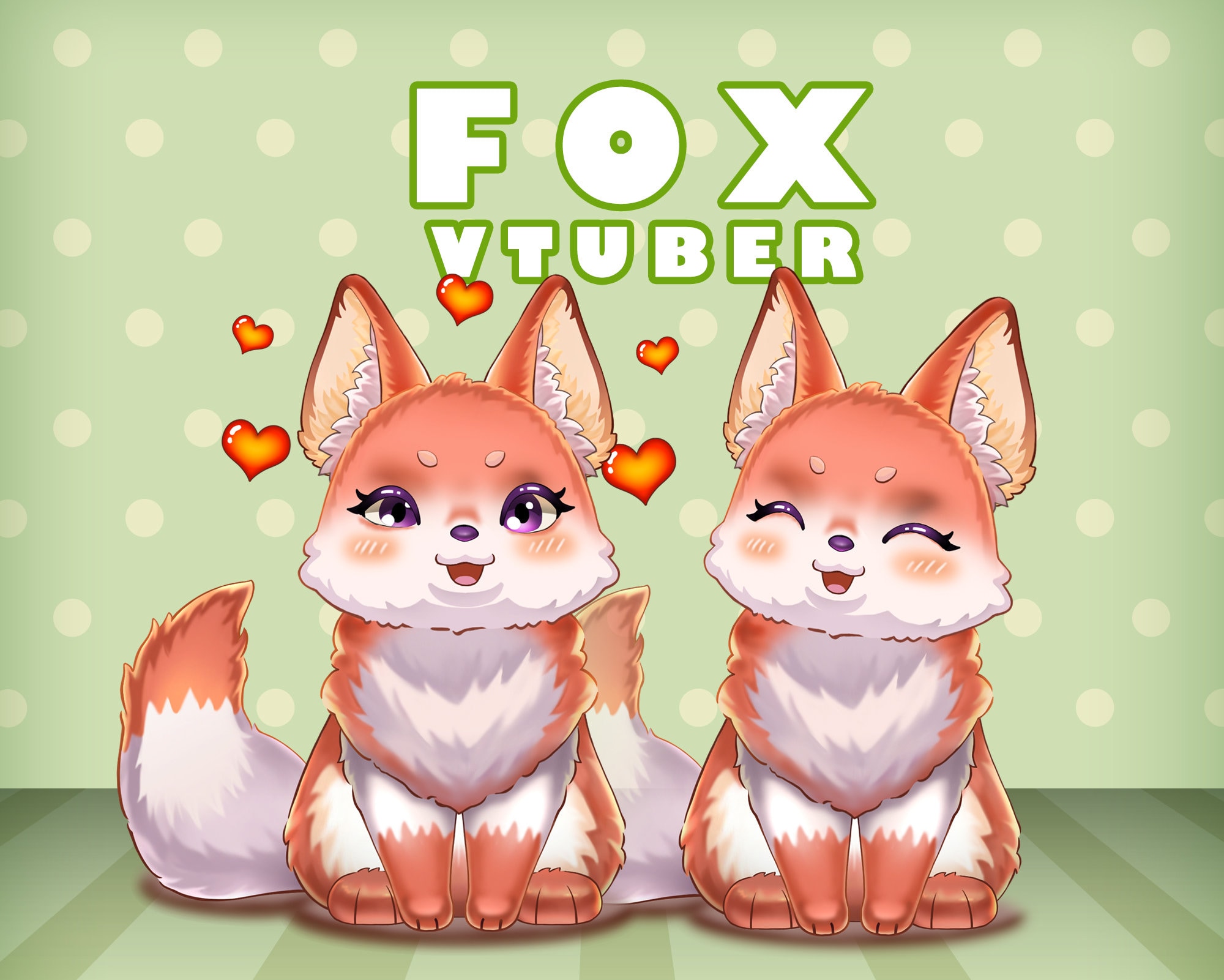 FOX Vtuber fully Rigged style A - Etsy