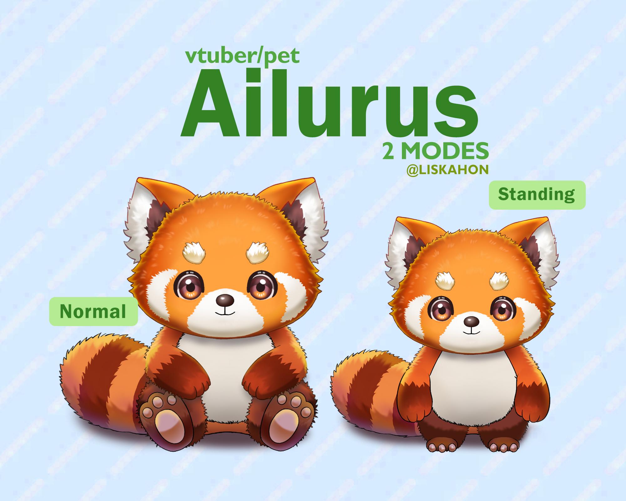 Ailurus Red Panda Vtuber: Fully Rigged Live2d Model - Etsy